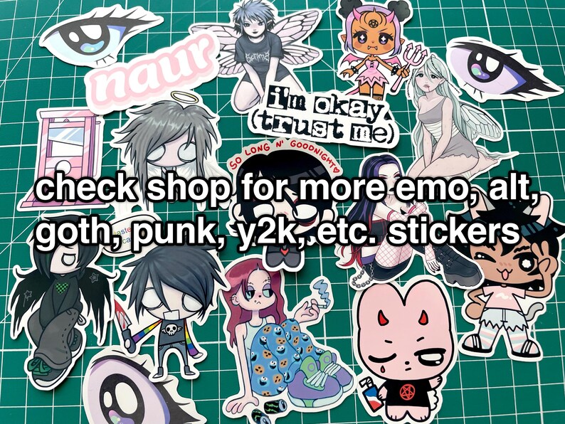 HXC Fairy Sticker | Y2k Scenecore Mall Goth Emo Punk Pastel Pink ...