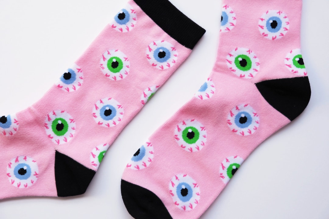 Eyeball Socks | Pastel Goth Aesthetic Accessories Kawaii Emo Scenecore ...