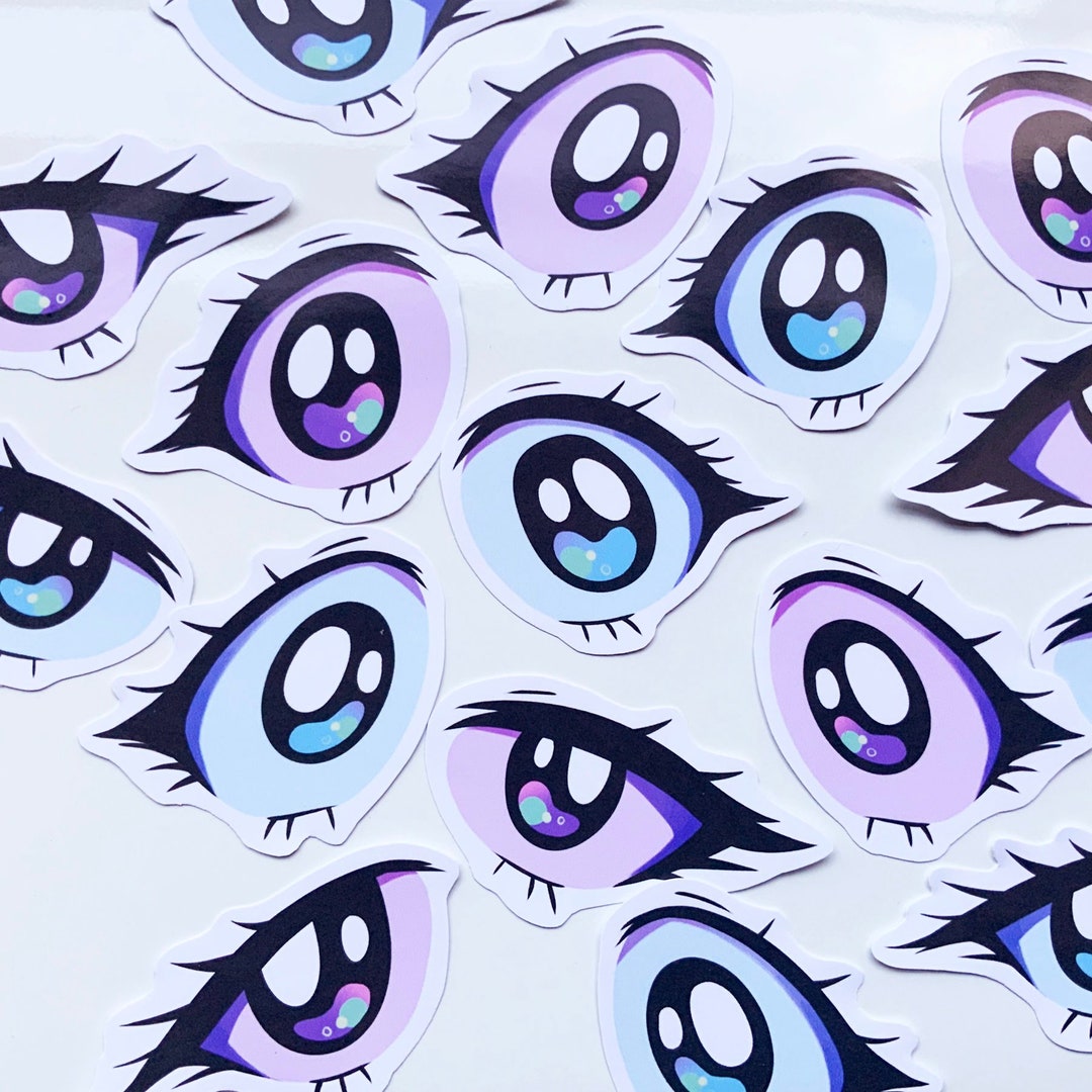 Dreamy Eyes Sticker Pack (8) | Fairy Kei Vaporwave Decora Cyber Y2k - Etsy