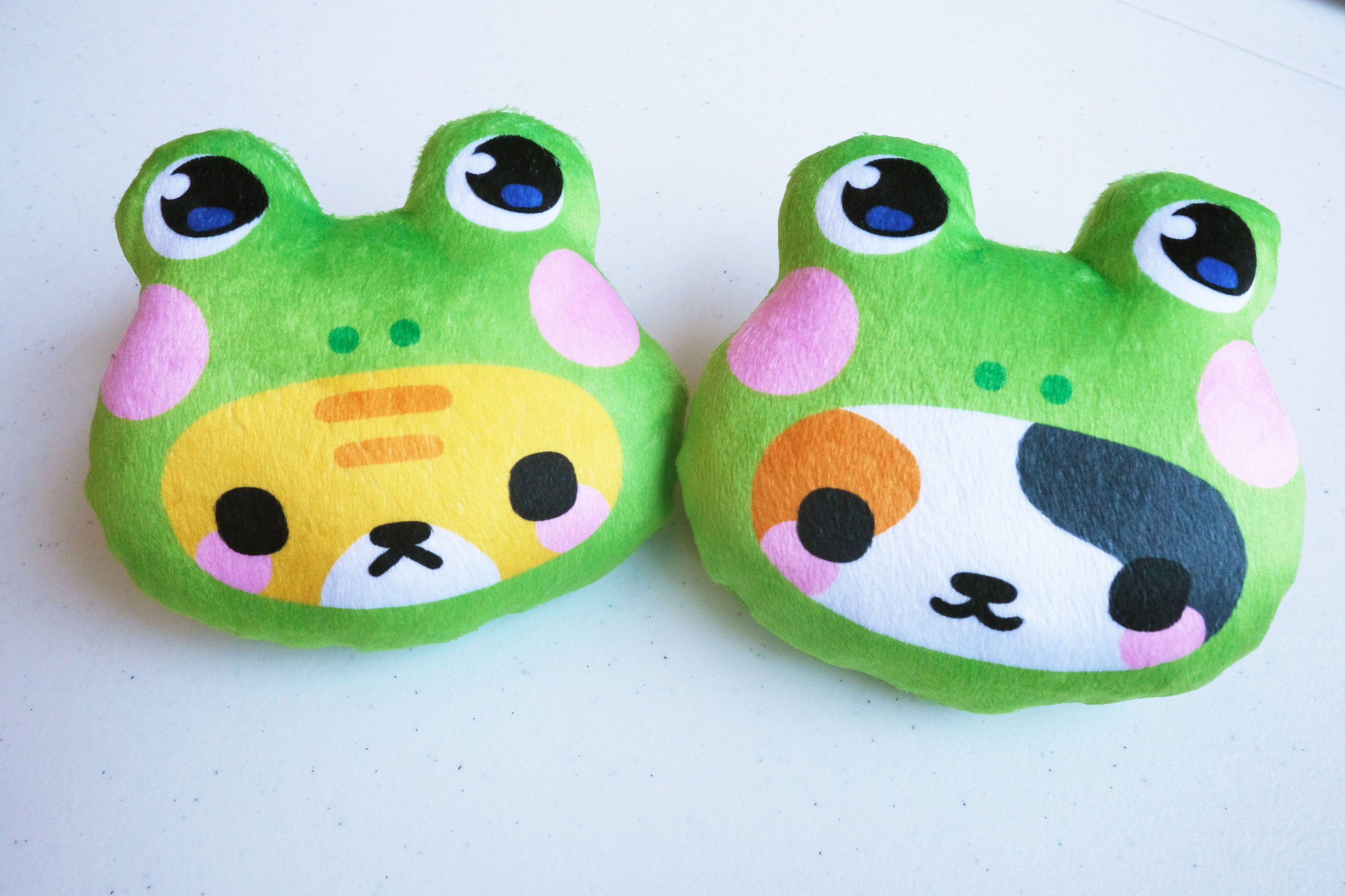 Froggy Cat Plush Pillow Handmade Plush Kidcore Meme - Etsy