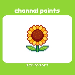 Sunflower Channel Points Icon Pixel Art Emote Flower Garden Gardening ...