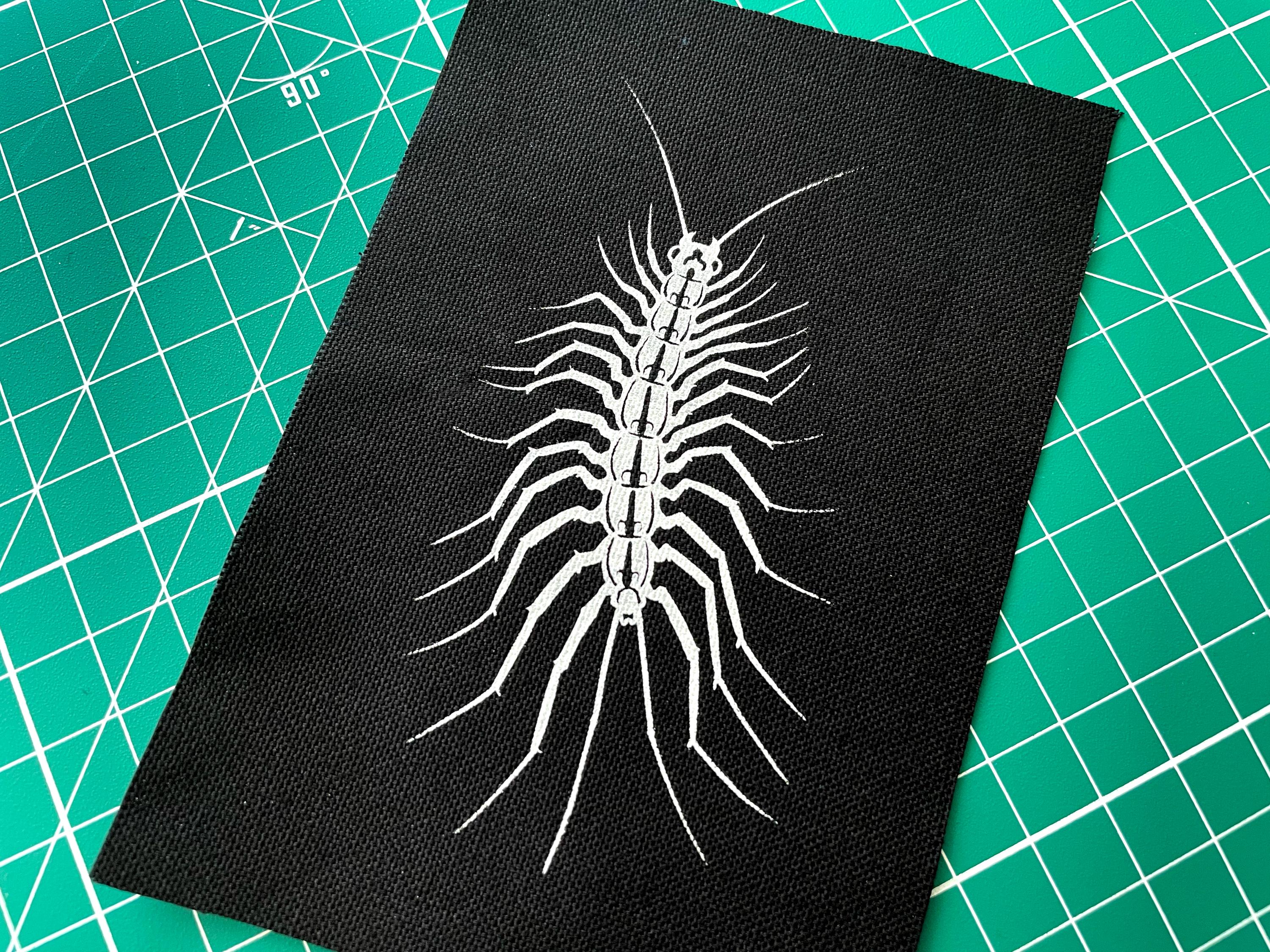 Centipede Patch | Bug Insect House Scary Creepy Canvas Screenprinting ...