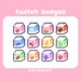 Pink Gaming Twitch Sub Badges, Bit Badges Pixel Art Icon Video Game ...