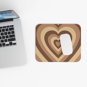 Retro Heart Mouse Pad | Aesthetic Gamer Desk Setup | Pink Purple Blue ...