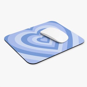 Retro Heart Mouse Pad | Aesthetic Gamer Desk Setup | Pink Purple Blue ...