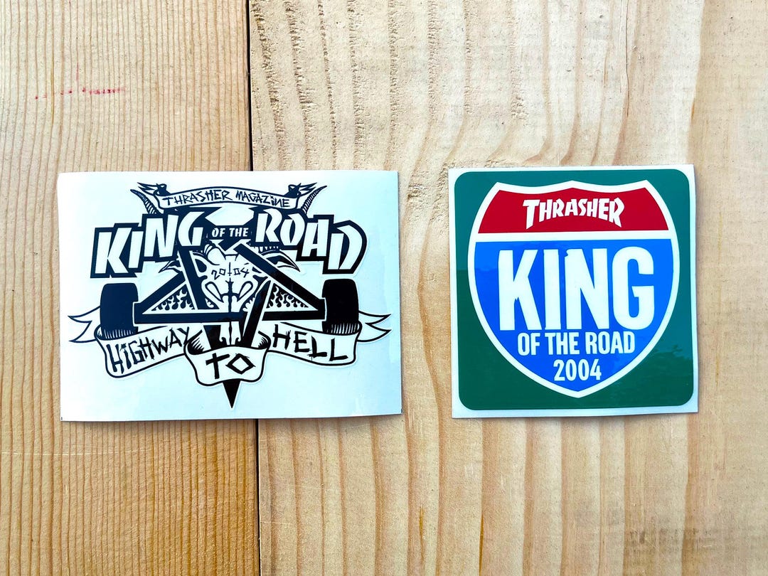 Two Thrasher King of the Road 2004 Stickers - Etsy