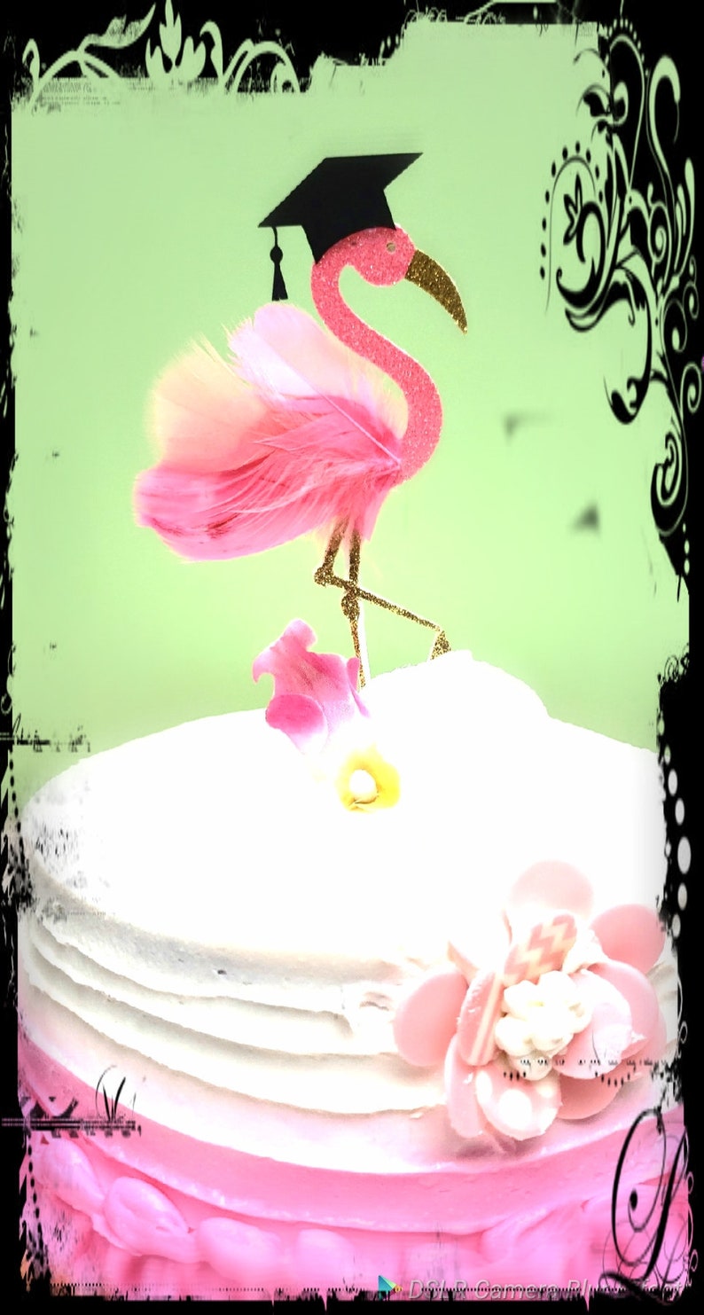 Graduation Cake Topper Graduation Flamingo Cake Topper - Etsy
