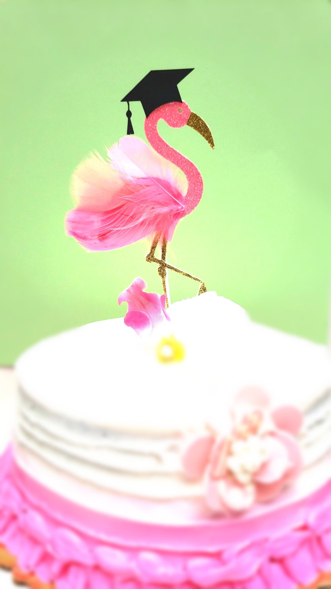 Graduation Cake Topper Graduation Flamingo Cake Topper - Etsy