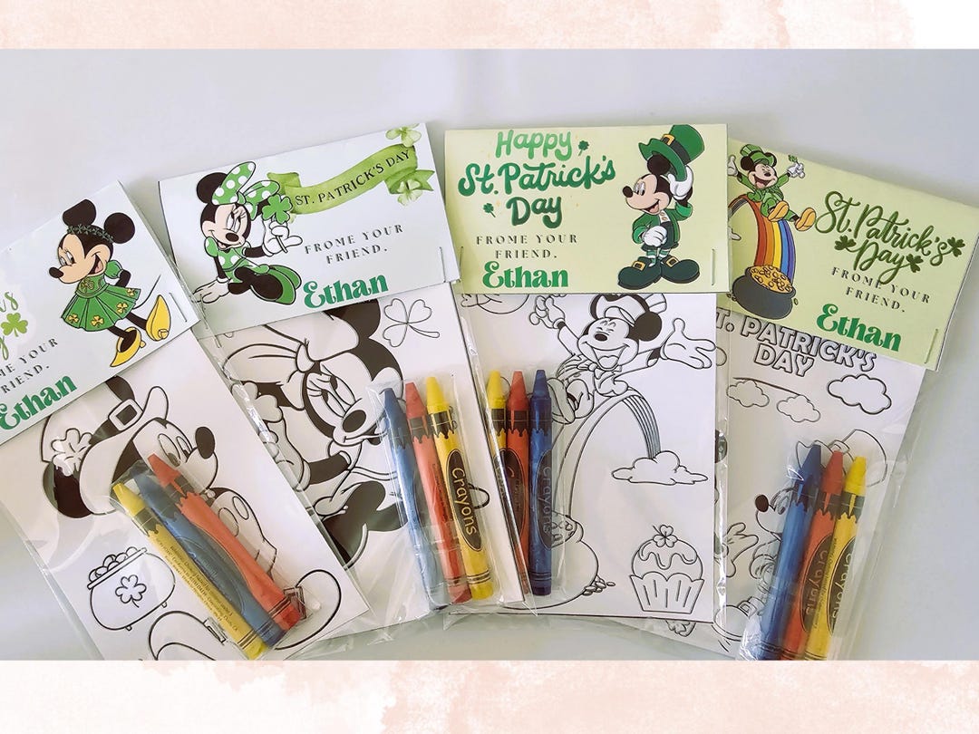 Mouse St. Patricks Day Favor, St. Patricks Day Goodie Bag Kids Activity ...