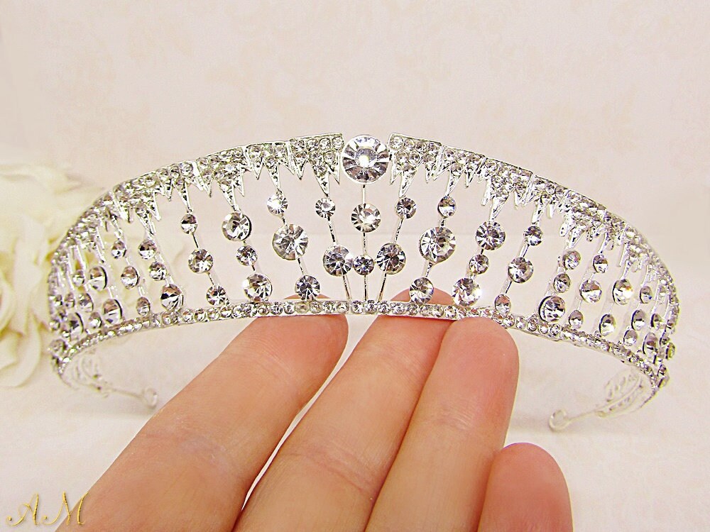 Crystal Silver Wedding Tiara Rhinestone Bridal Tiara Wedding | Etsy