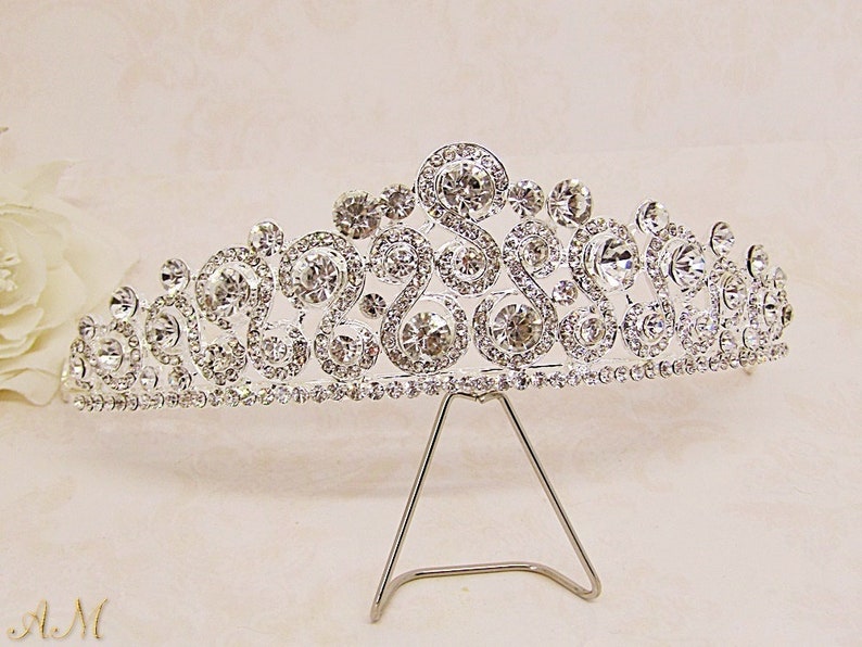Rhinestone Wedding Tiara Bridal Princess Crown Wedding - Etsy