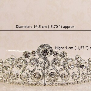 Rhinestone Wedding Tiara Bridal Princess Crown Wedding Headpiece Bridal ...