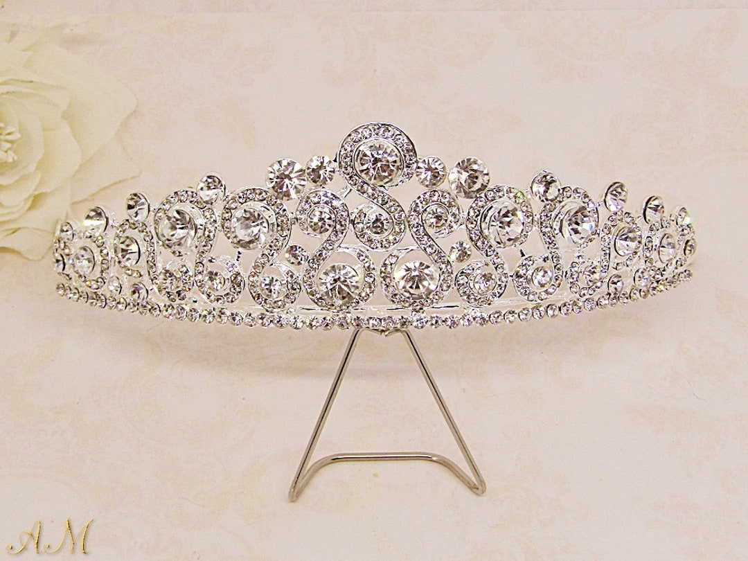 Rhinestone Wedding Tiara Bridal Princess Crown Wedding Headpiece Bridal ...