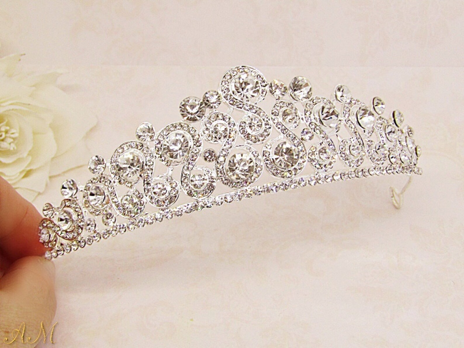 Rhinestone Wedding Tiara Bridal Princess Crown Wedding | Etsy