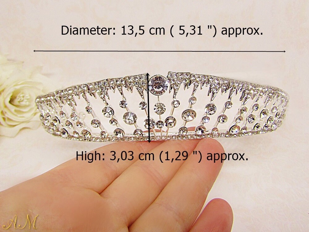 Crystal Silver Wedding Tiara Rhinestone Bridal Tiara Wedding | Etsy