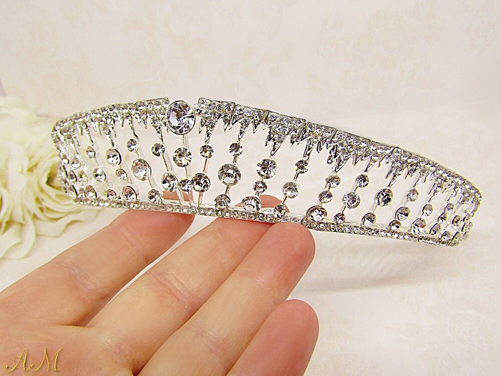 Crystal Silver Wedding Tiara Rhinestone Bridal Tiara Wedding | Etsy