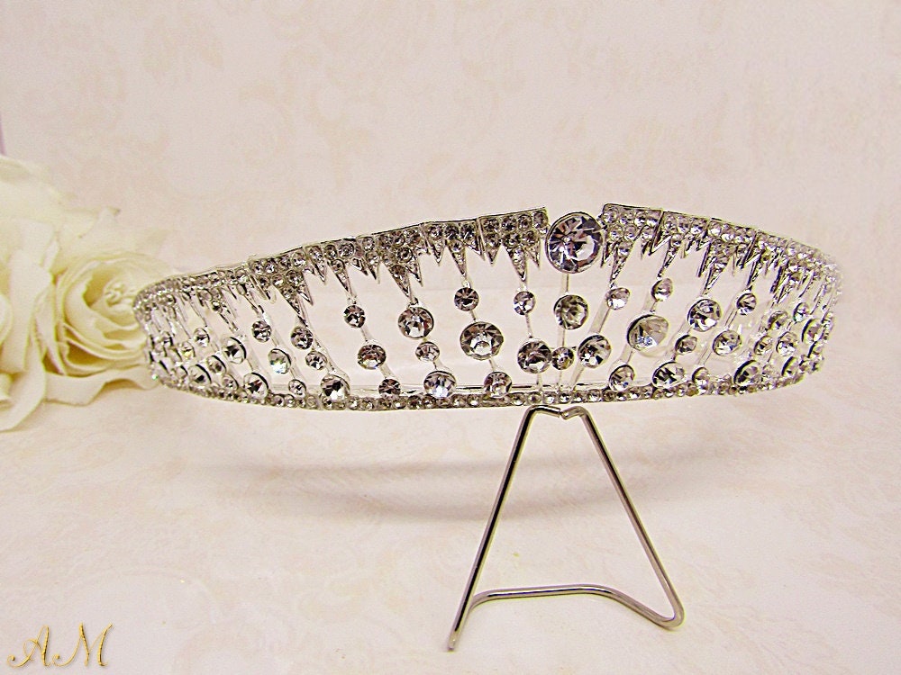 Crystal Silver Wedding Tiara Rhinestone Bridal Tiara Wedding | Etsy
