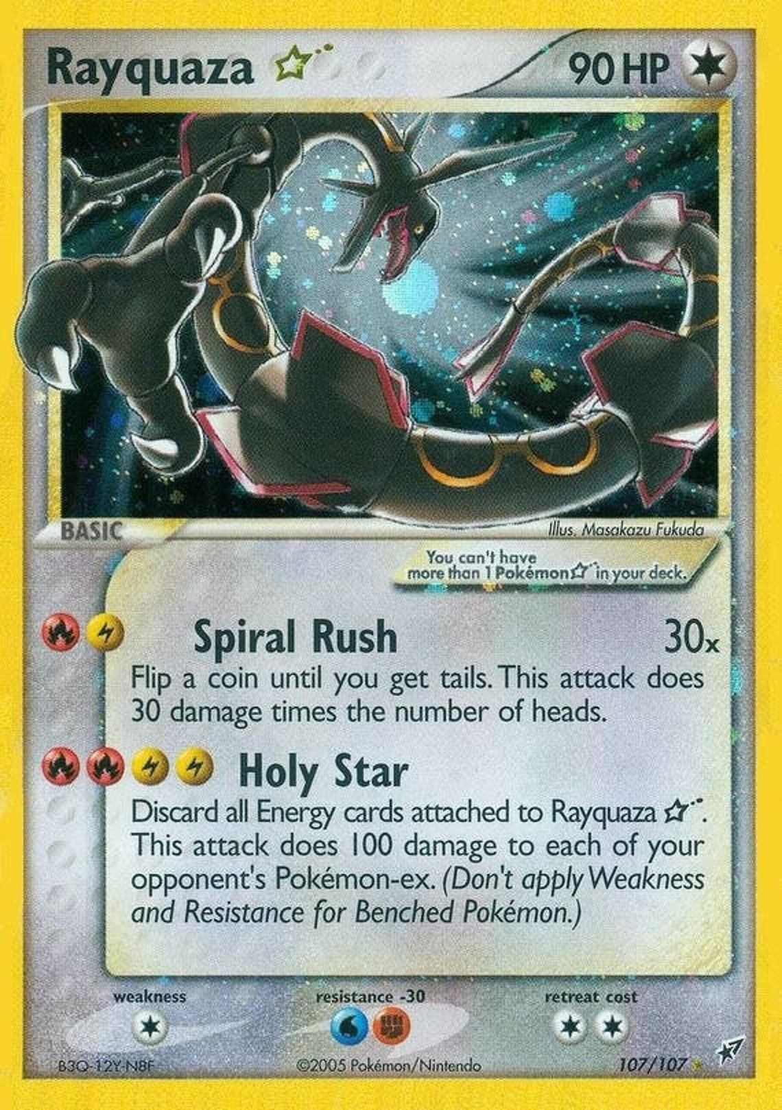 Rayquaza Gold Star - 107/107 - Ultra Rare - Etsy