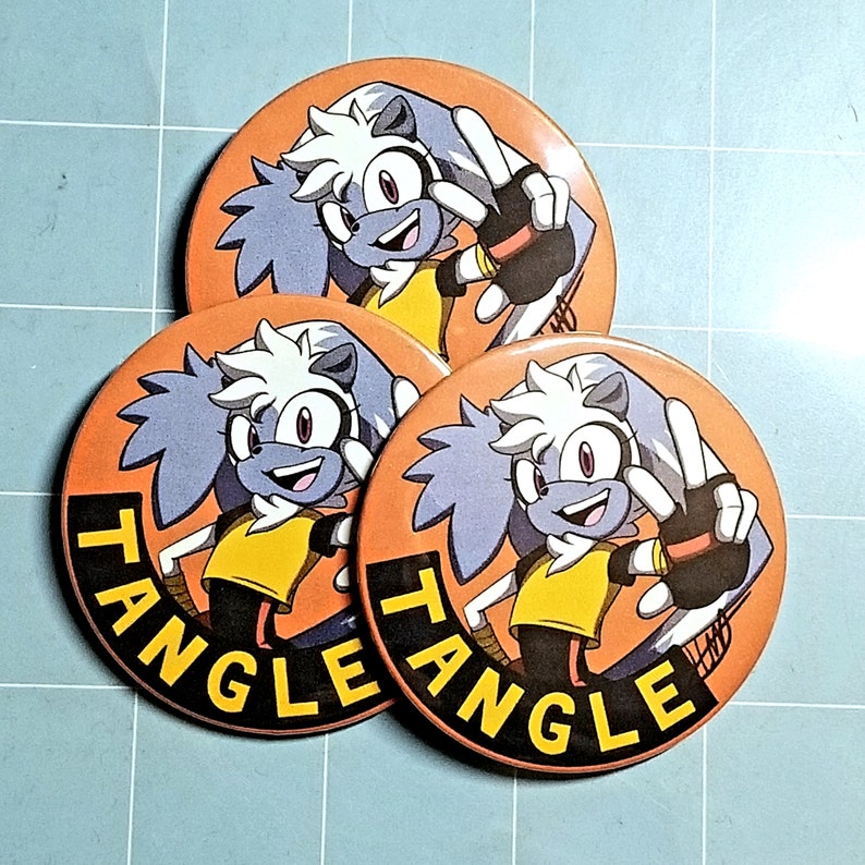 Tangle the Lemur FANART Buttons - Etsy