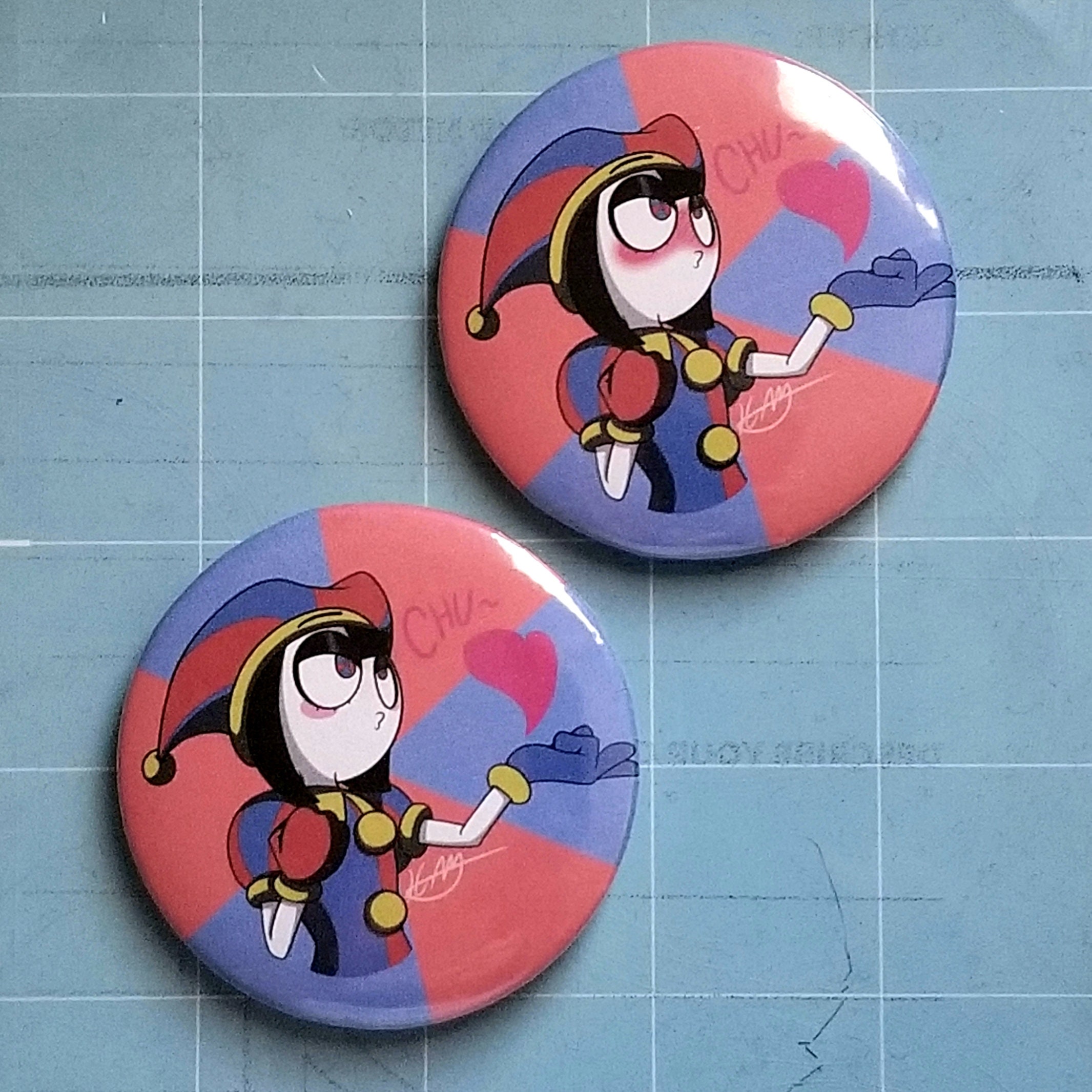 Pomni Fanart Buttons - Etsy