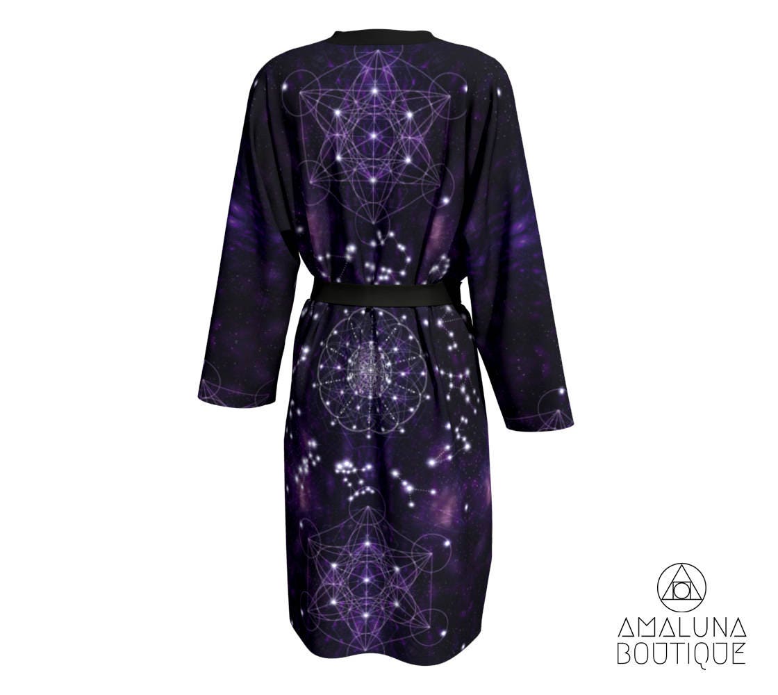 Constellations Kimono Robe Sacred Geometry Gift for Her | Etsy