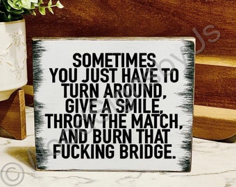 Funny Turn Around Sign - Etsy