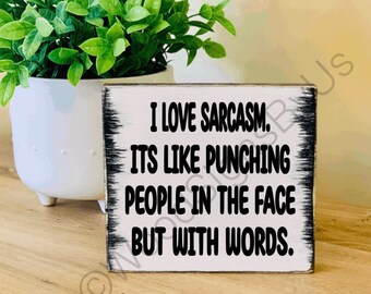 Sarcastic Wood Sign | Etsy