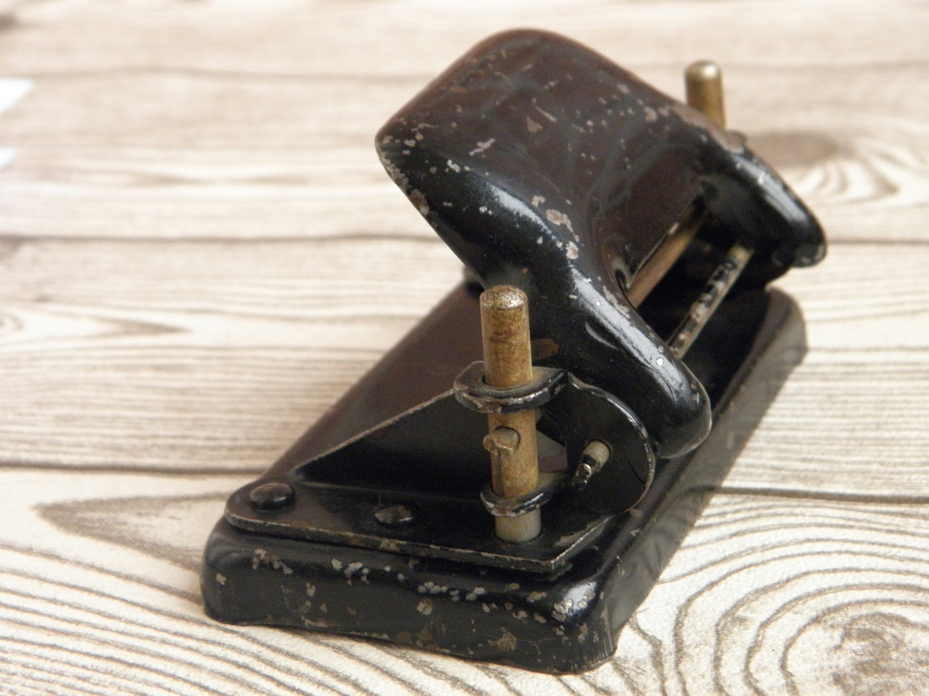 Vintage Metal Perforator Paper Puncher Black Retro Office - Etsy