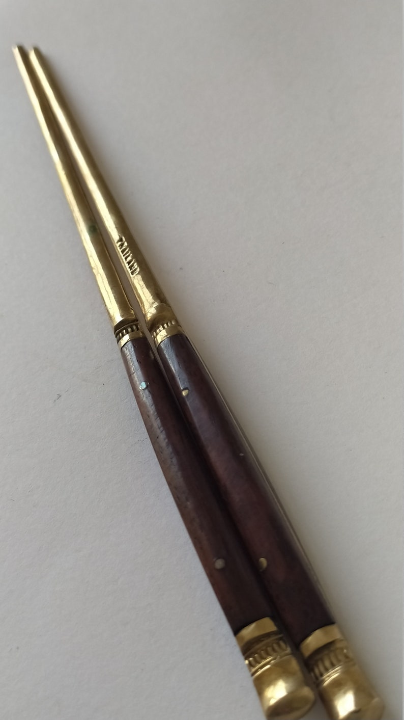 Vintage Thai Chopsticks Retro Old Metal Chopsticks Chopstics - Etsy