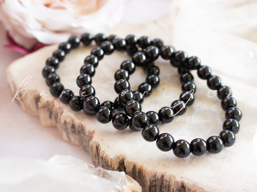 Black Onyx Crystal Bracelet: Strength, Willpower, Focus (8MM) - Etsy