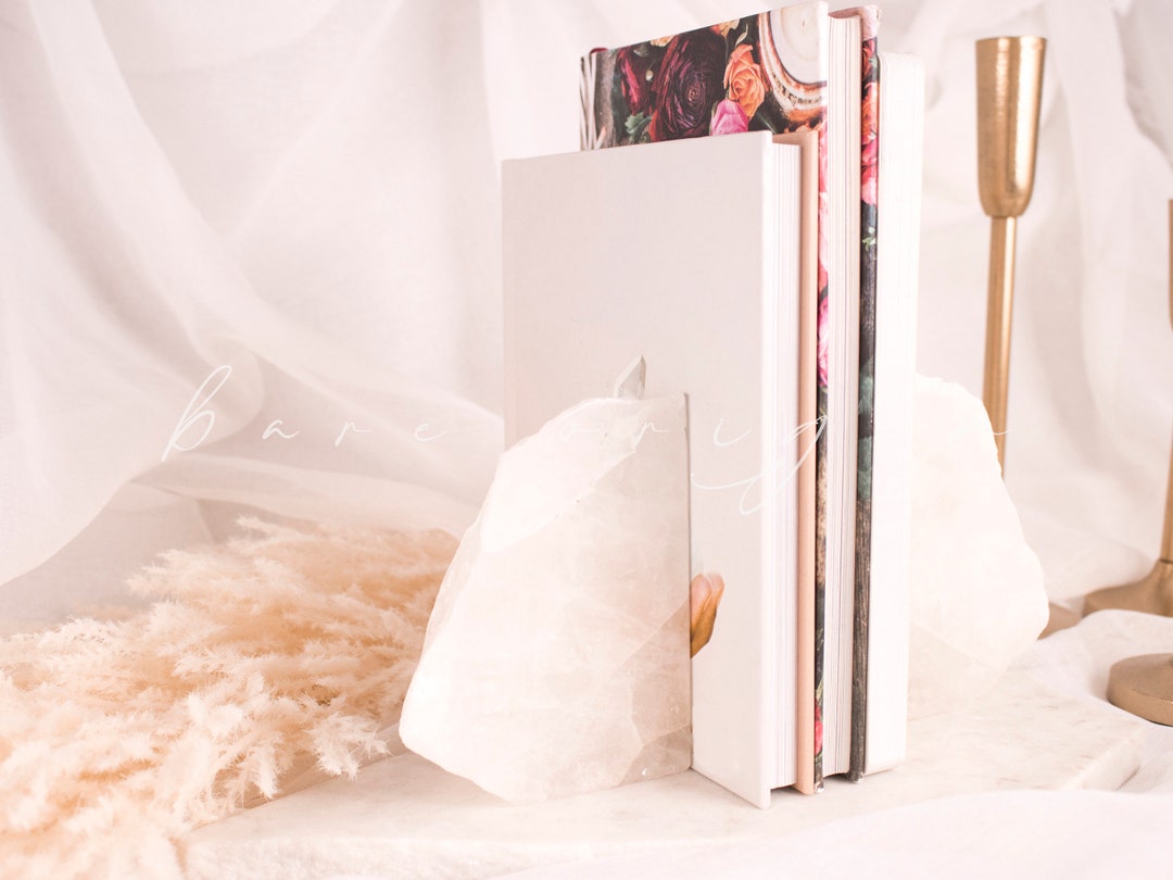 Quartz Crystal Bookends: Collectible Stone Decor - Etsy