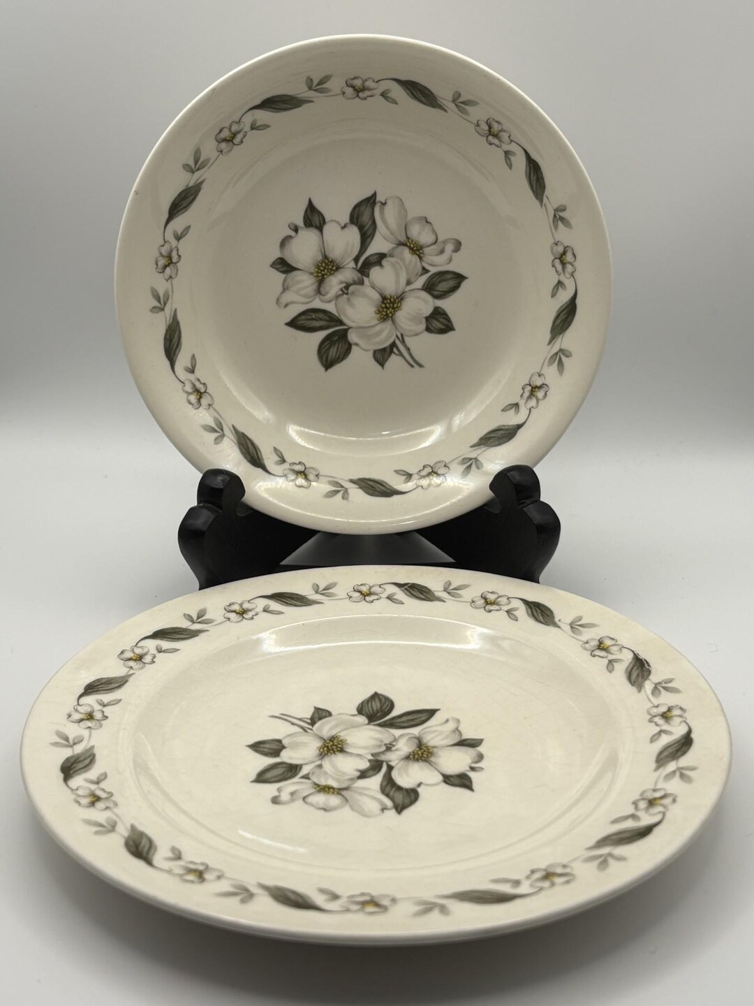 Vintage Steubenville Pottery Plate and Bowl Set – Cornelia Dogwood - Etsy