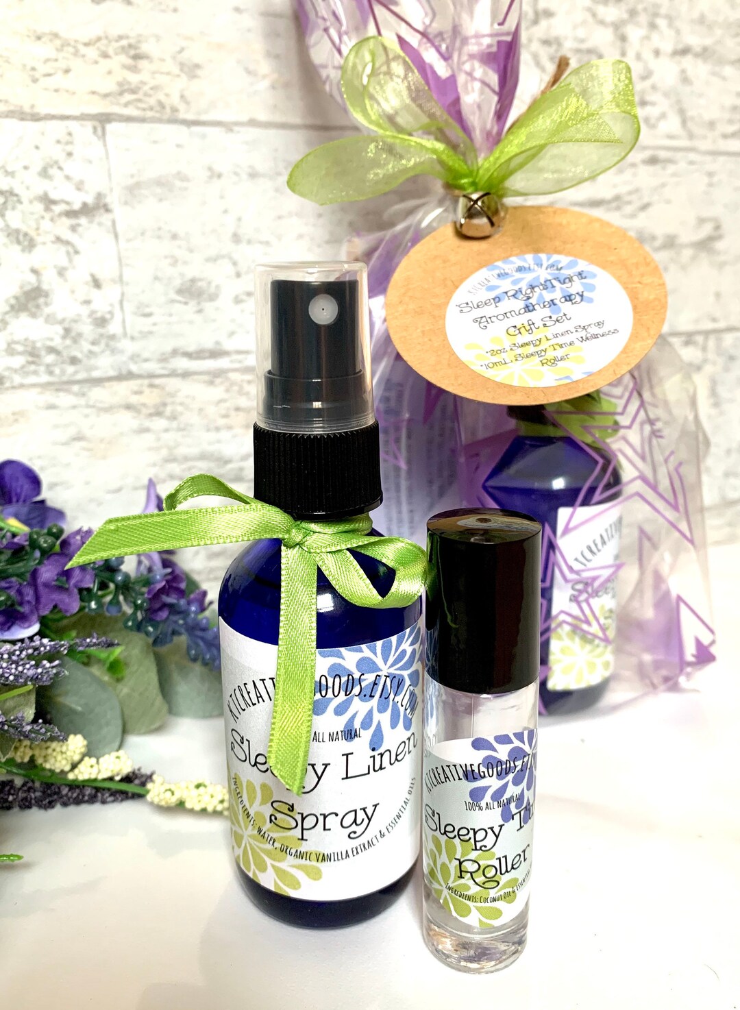 Sleep Right Tight Spa Set/aromatherapy Gift/linen Spray/sleepy Roller ...