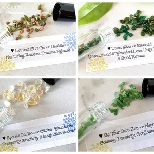 Crystal Infused Essential Oil Wellness Roller/crystal Healing/gemstone ...