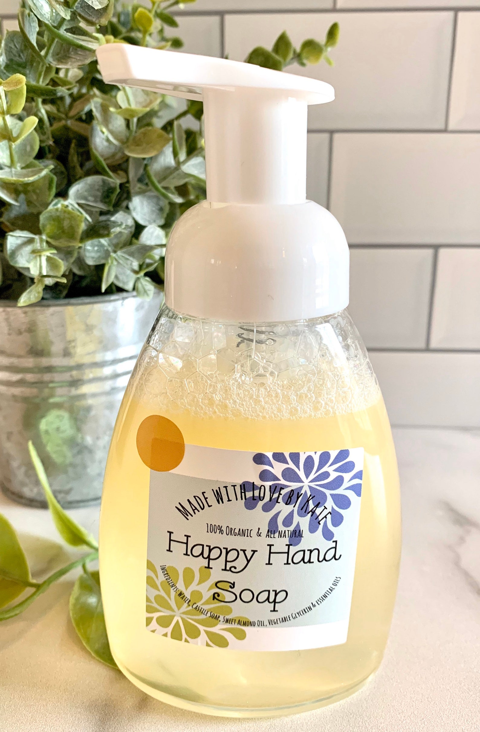 The Happy Hand Soap/all Natural Soap/gentle Foaming Hand - Etsy