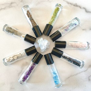 Crystal Infused Essential Oil Wellness Roller/crystal Healing/gemstone ...