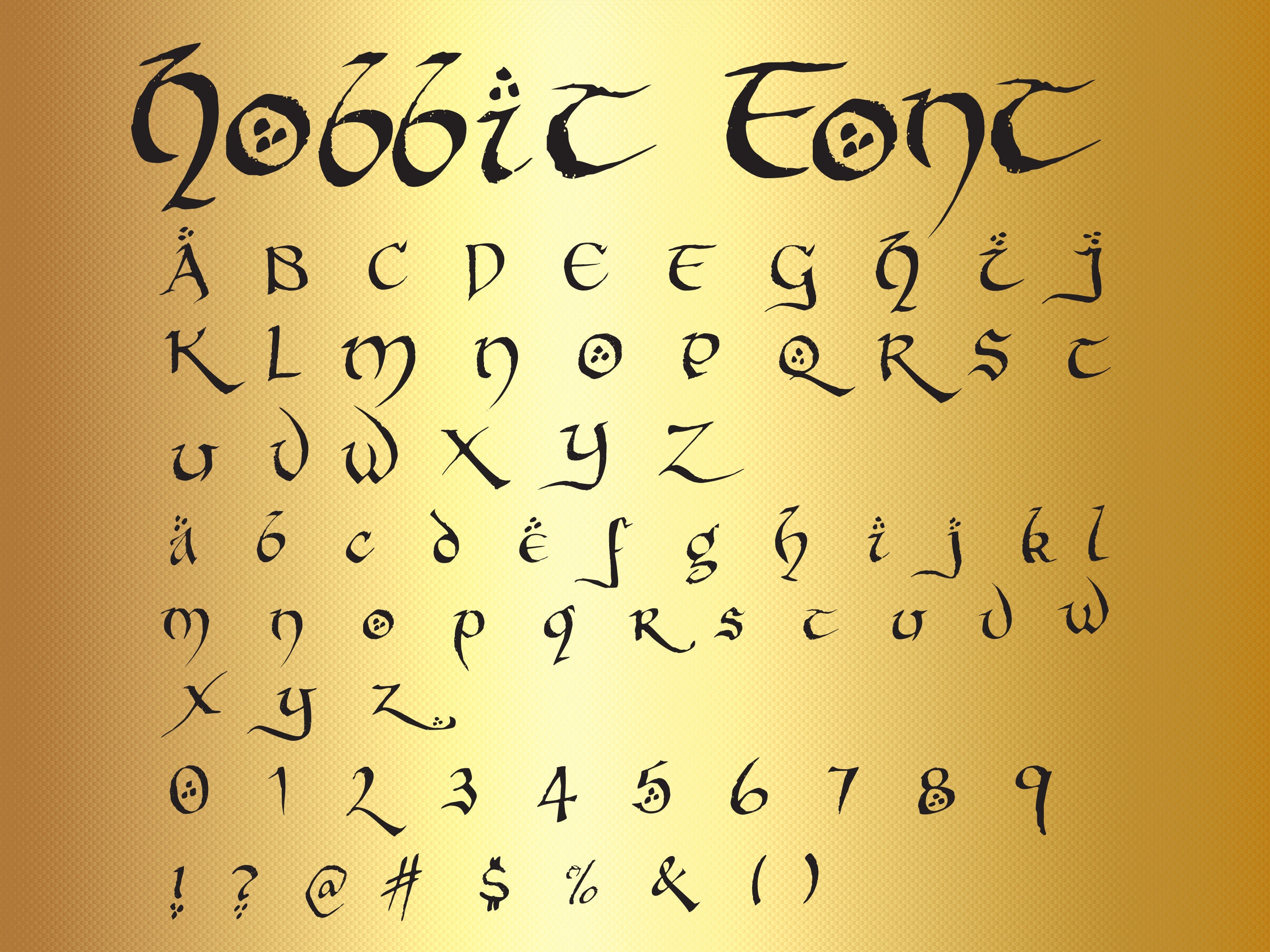 Specialty Hobbiton Font for Cricut Crafts SVG PNG Instant | Etsy