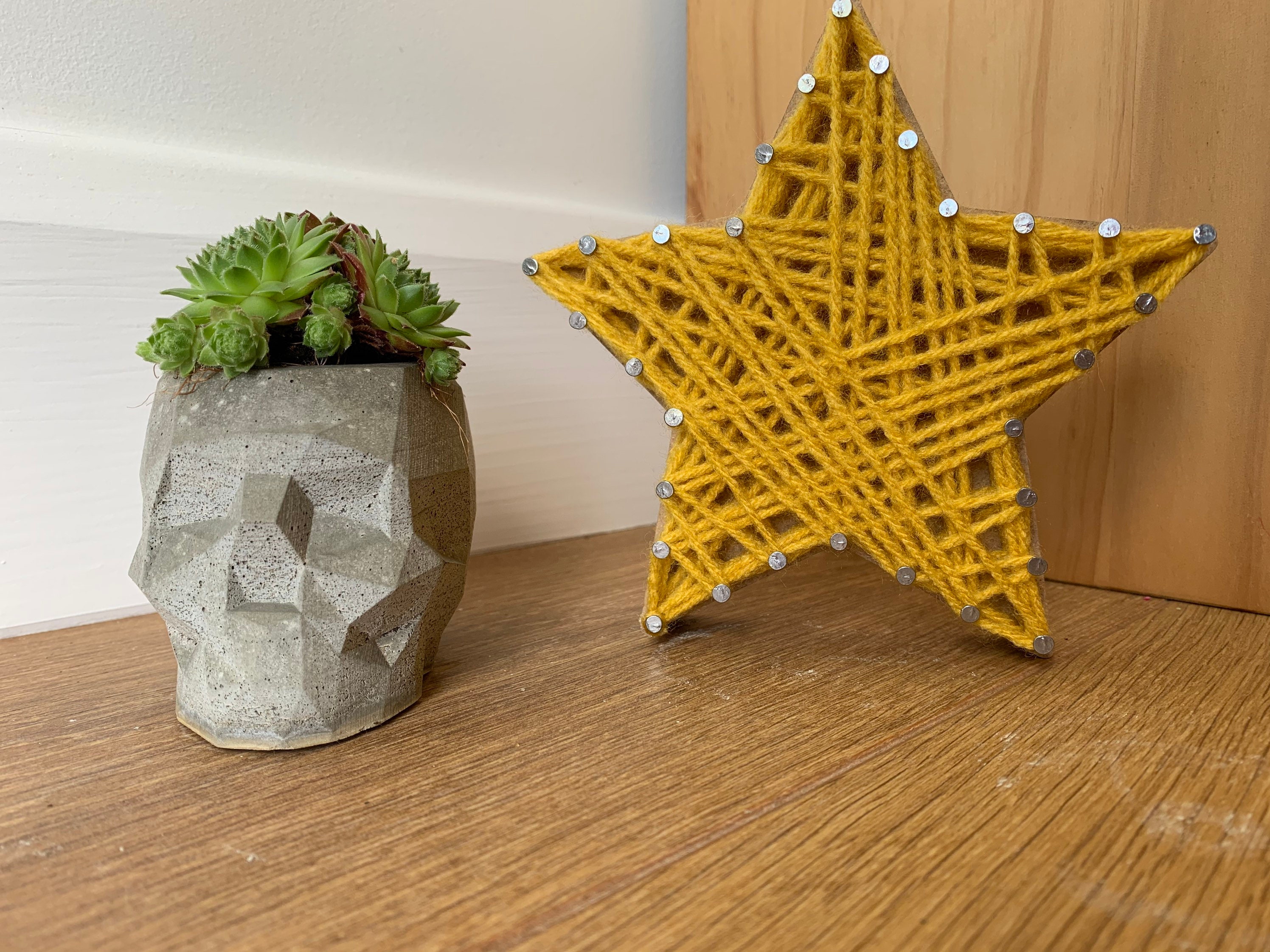 Mustard Yellow String Art Freestanding Star - Etsy