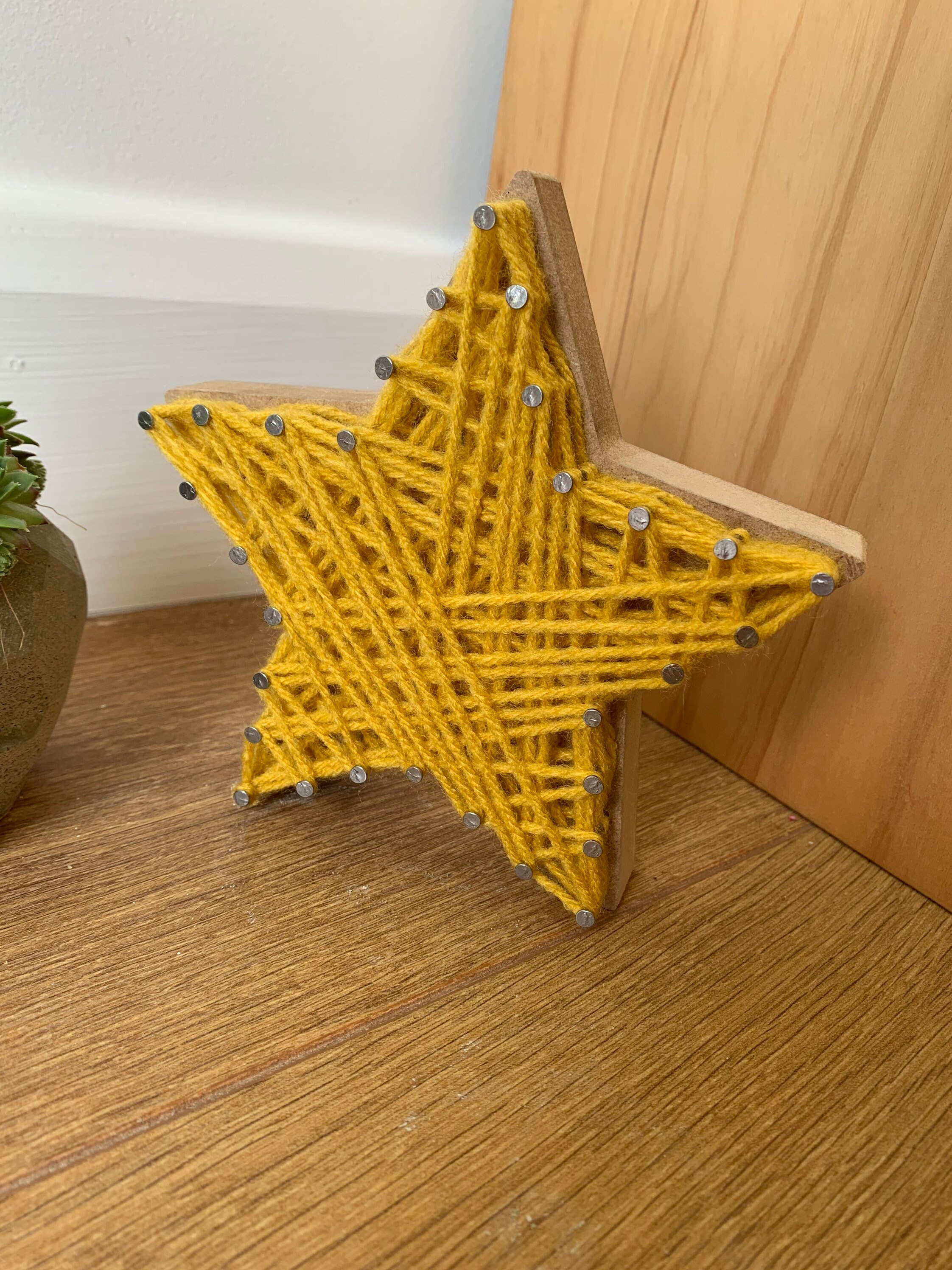 Mustard Yellow String Art Freestanding Star - Etsy