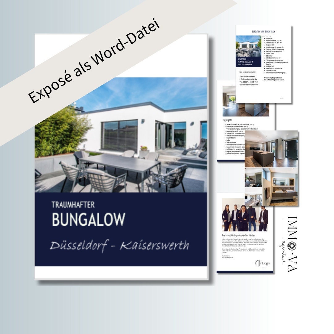 Exposé Template as WORD File - Etsy