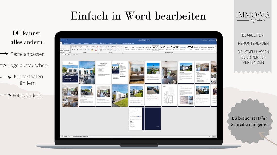 Exposé Template as WORD File - Etsy