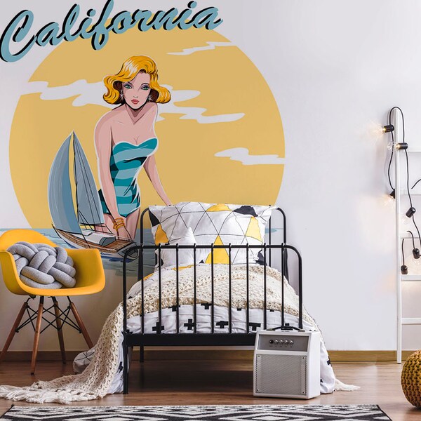 Pin up Girl Wallpaper - Etsy