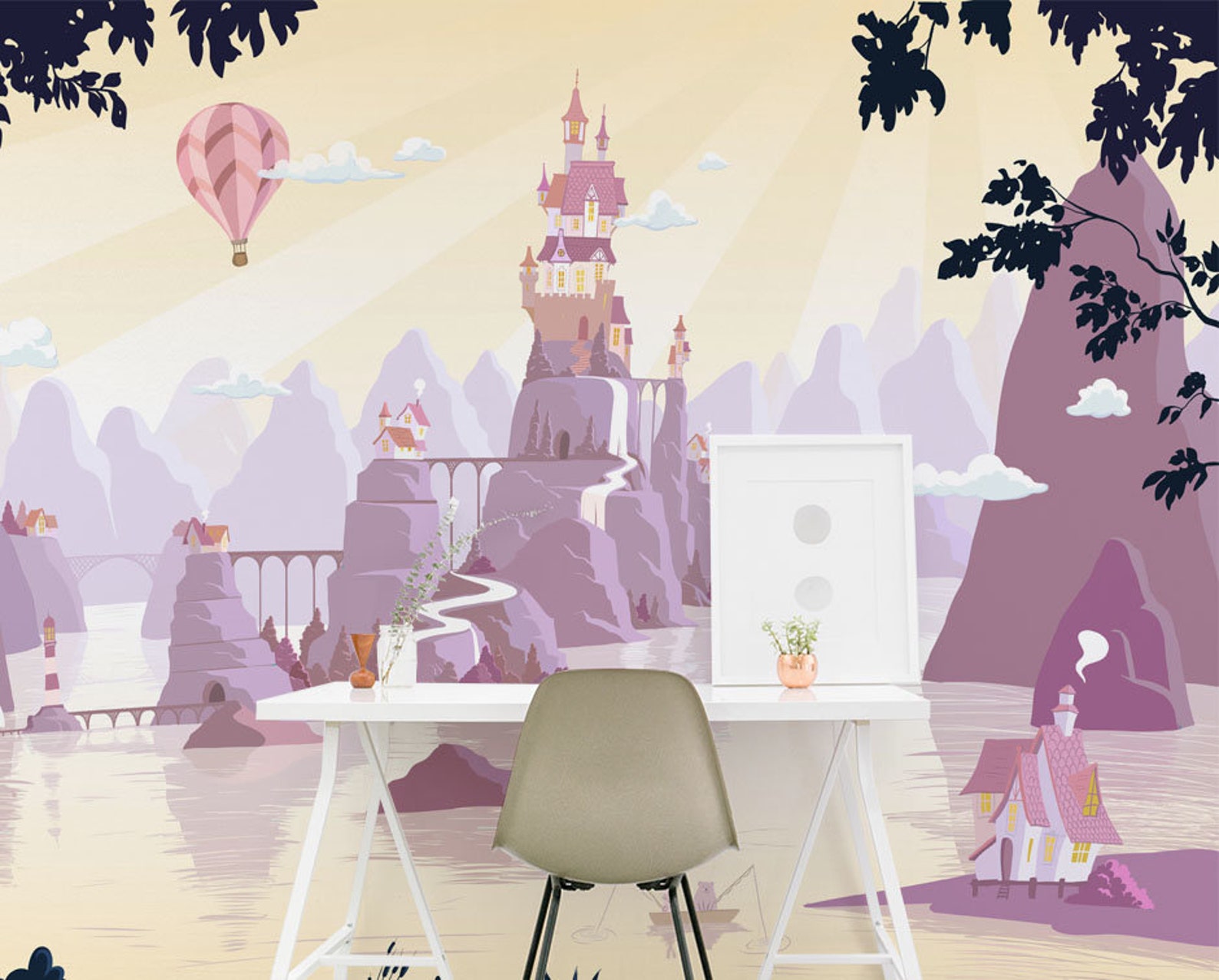 Children's Mural Fairy Tale Nursery Landscape Wallpaper | Etsy