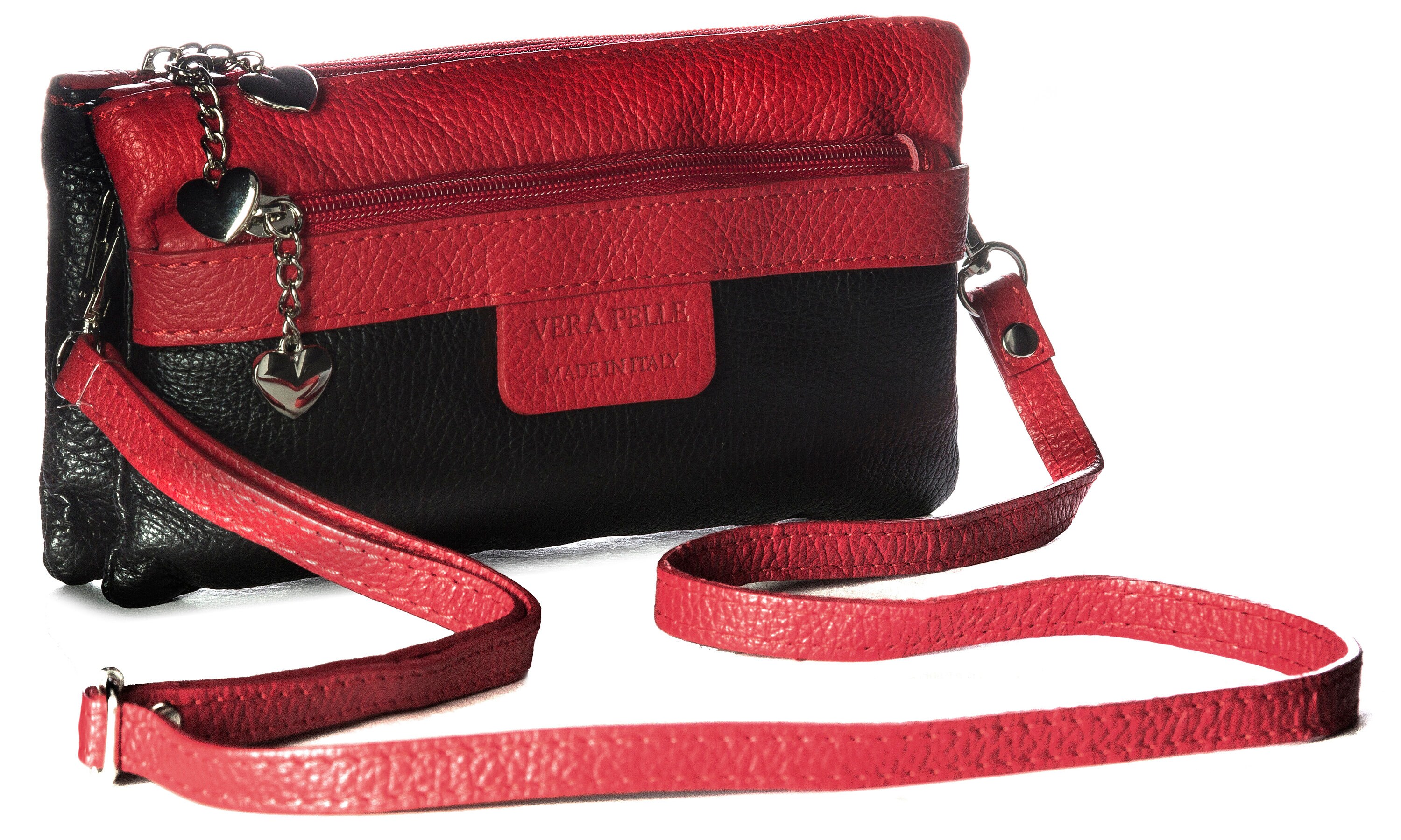 Womens Genuine Italian Leather Multipockets Mini Evening Clutch ...