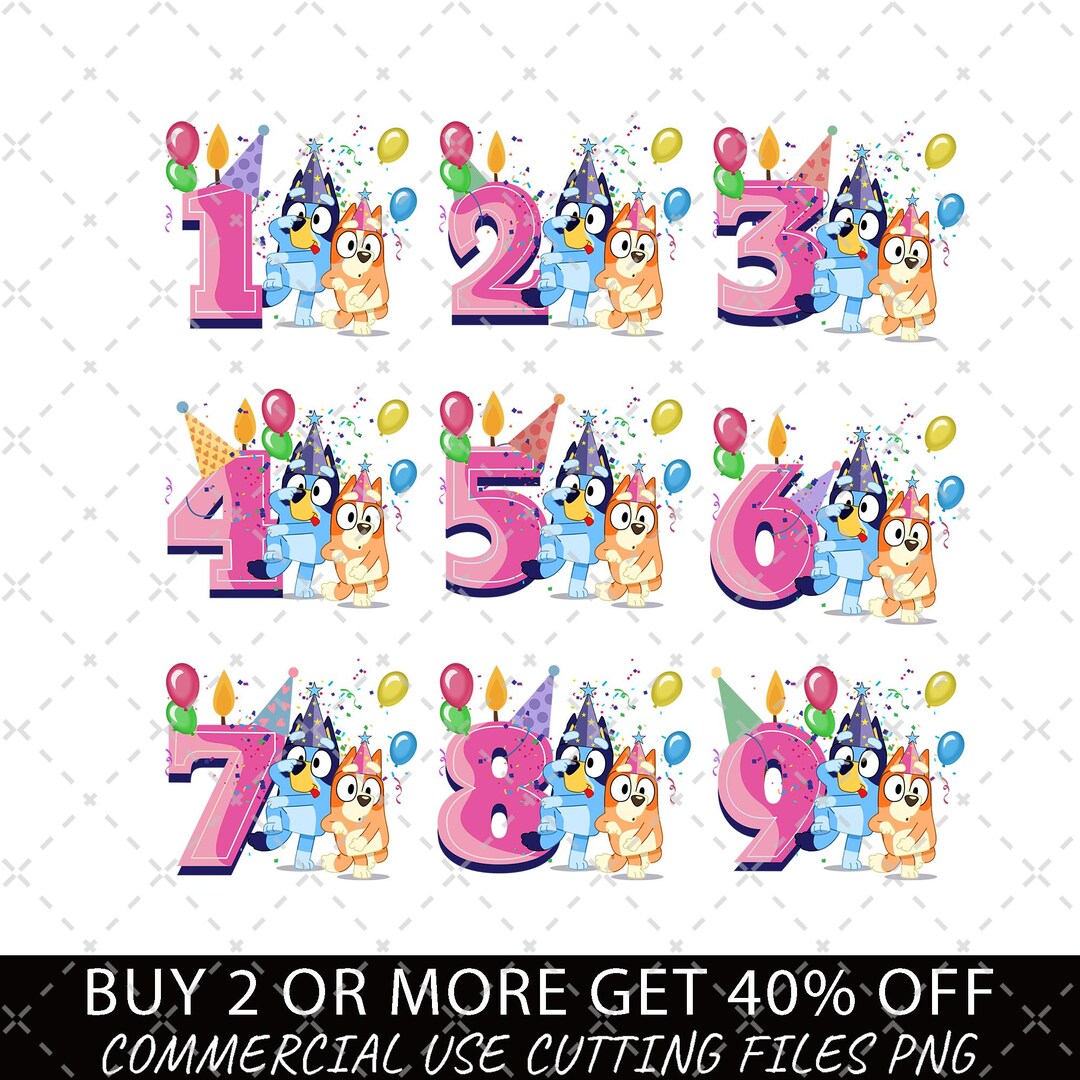 Bluey Birthday Png, My Birthday Png, Birthday Party Png, Birthday Gifts ...