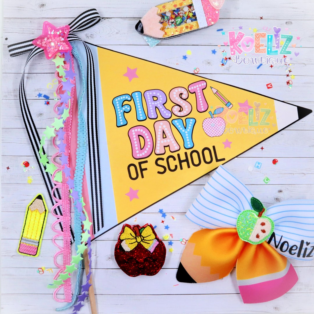 DIY Pennant Flag for First Day of School, Craft Project, School ...
