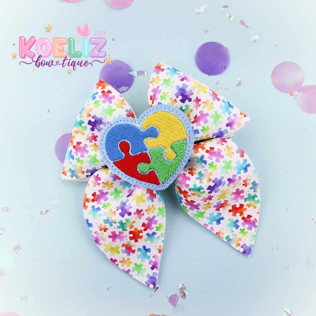 Autism Hair Bow for Girls and Toddlers - Etsy