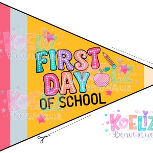 DIY Pennant Flag for First Day of School, Craft Project, School ...