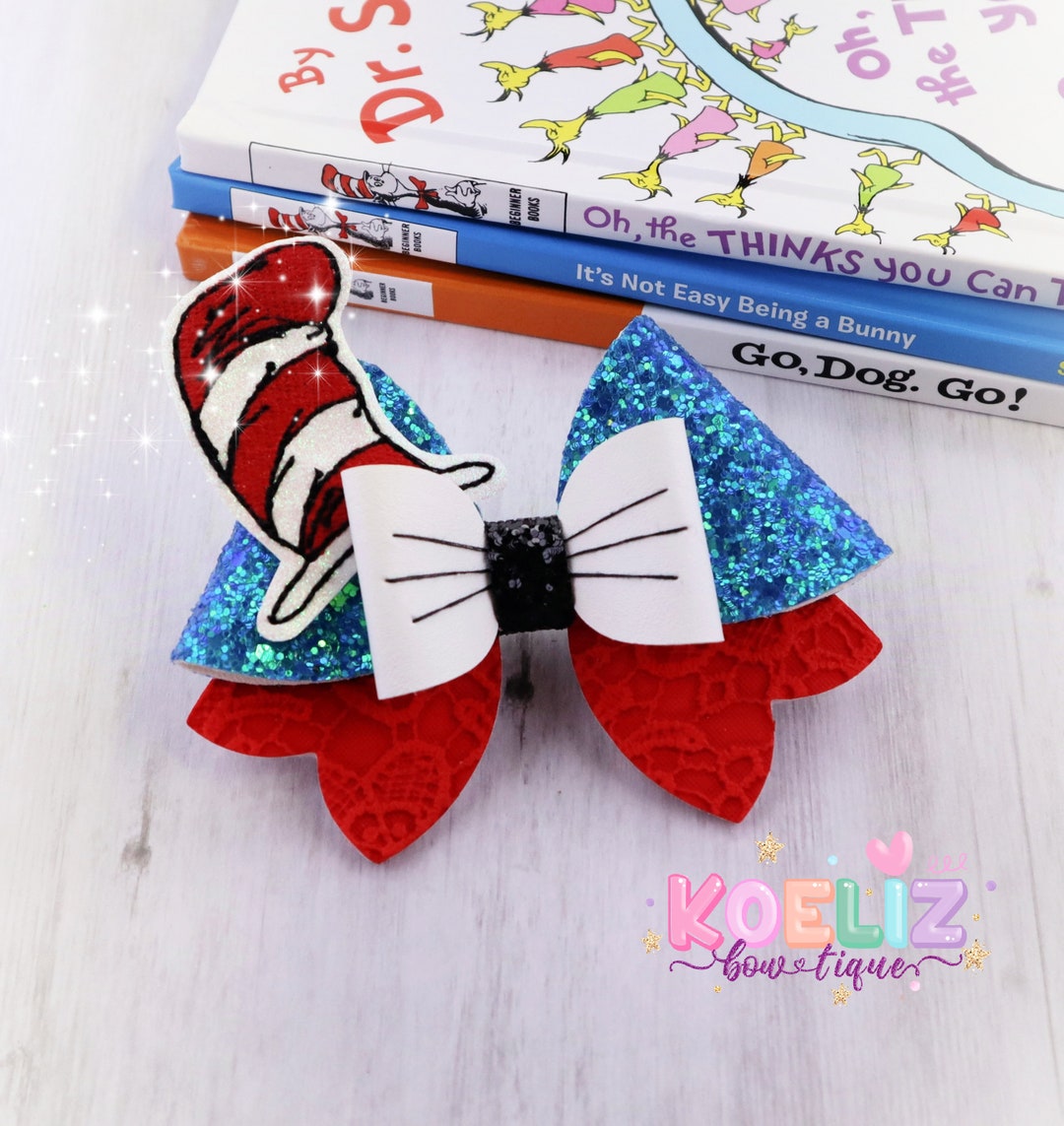 Cat in the Hat Hair Bow for Girls - Etsy