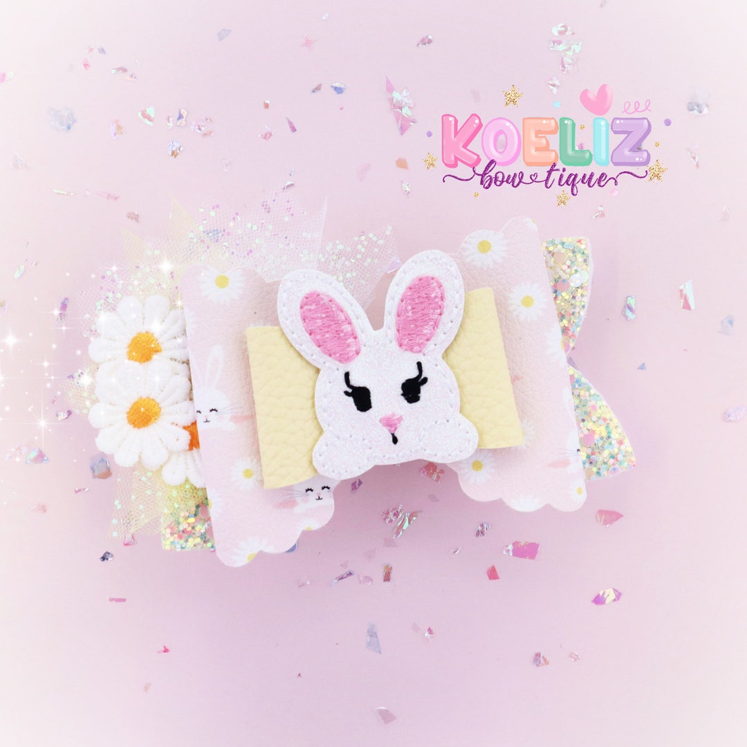 Easter Bunny Hair Bow for Girls and Toddlers Hair Accessory - Etsy